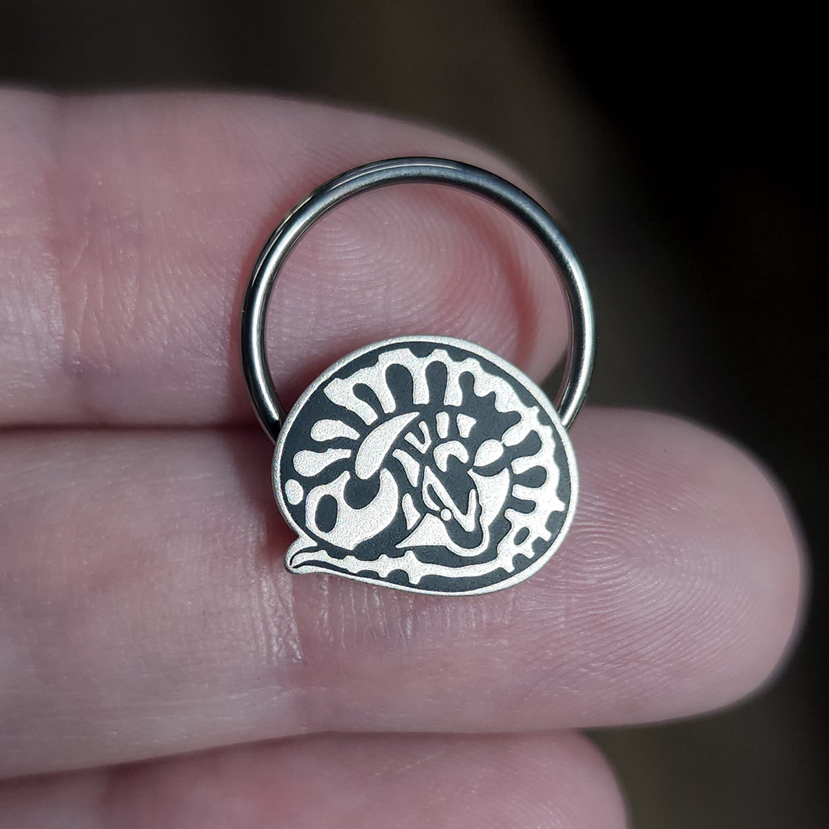 Ball Python Septum + Daith Ring – Metal Lotus