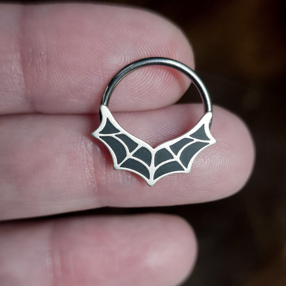 Spider Web Septum + Daith Ring – Metal Lotus