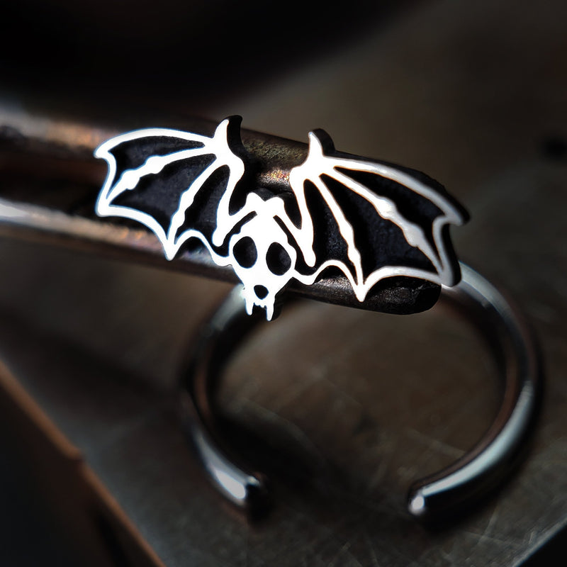 Bat Skeleton Septum + Daith Ring - Metal Lotus