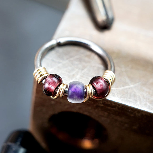 Eggplant - Purple Nose Ring Hoop – Metal Lotus