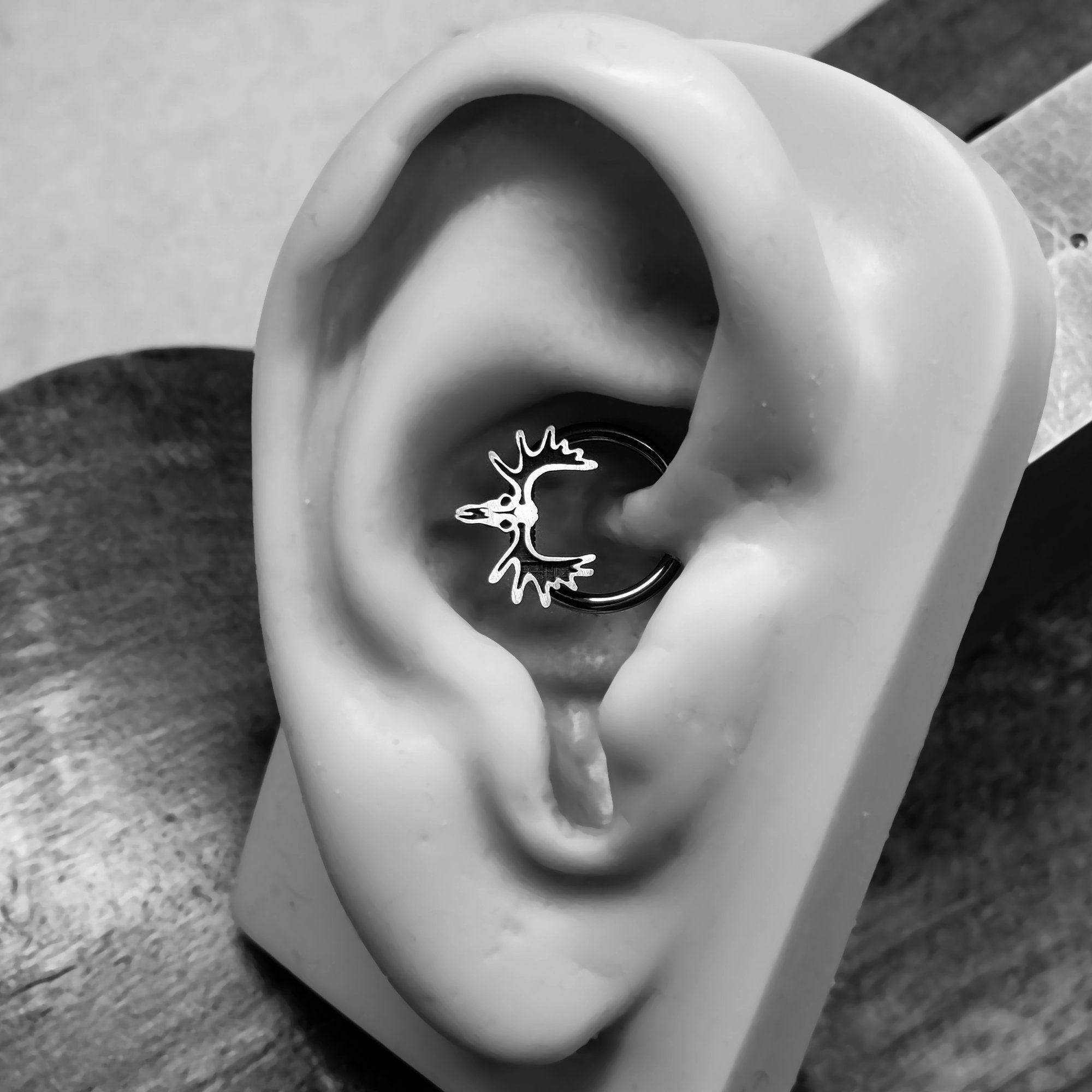 Moose Skull Septum + Daith Ring - Metal Lotus