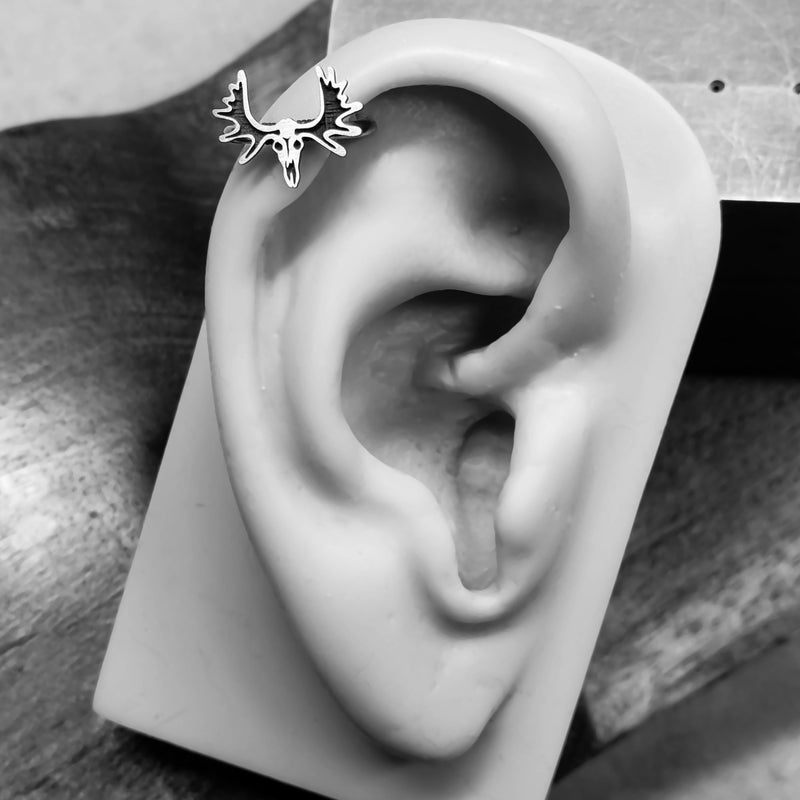 Moose Skull Septum + Daith Ring - Metal Lotus